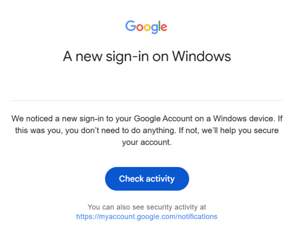How to handle Google critical security alerts safely