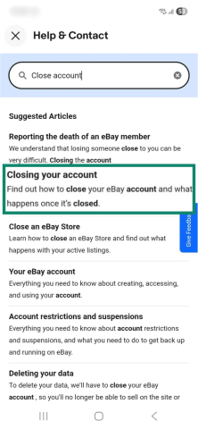 How to permanently delete your eBay account