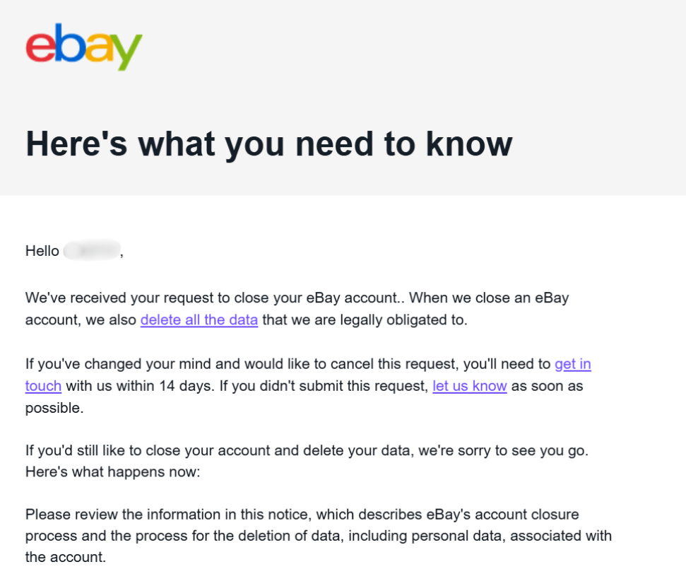 How to permanently delete your eBay account