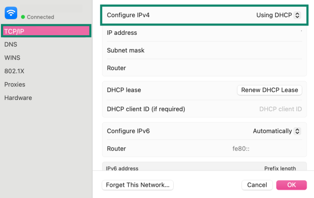 How to fix “self-assigned IP address” error on Mac