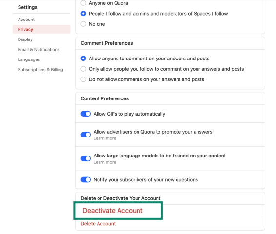 How to delete your Quora account safely and protect your data