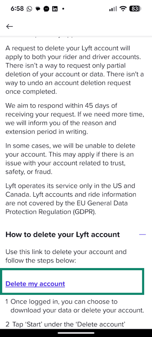 How to delete your Lyft account (step-by-step guide)