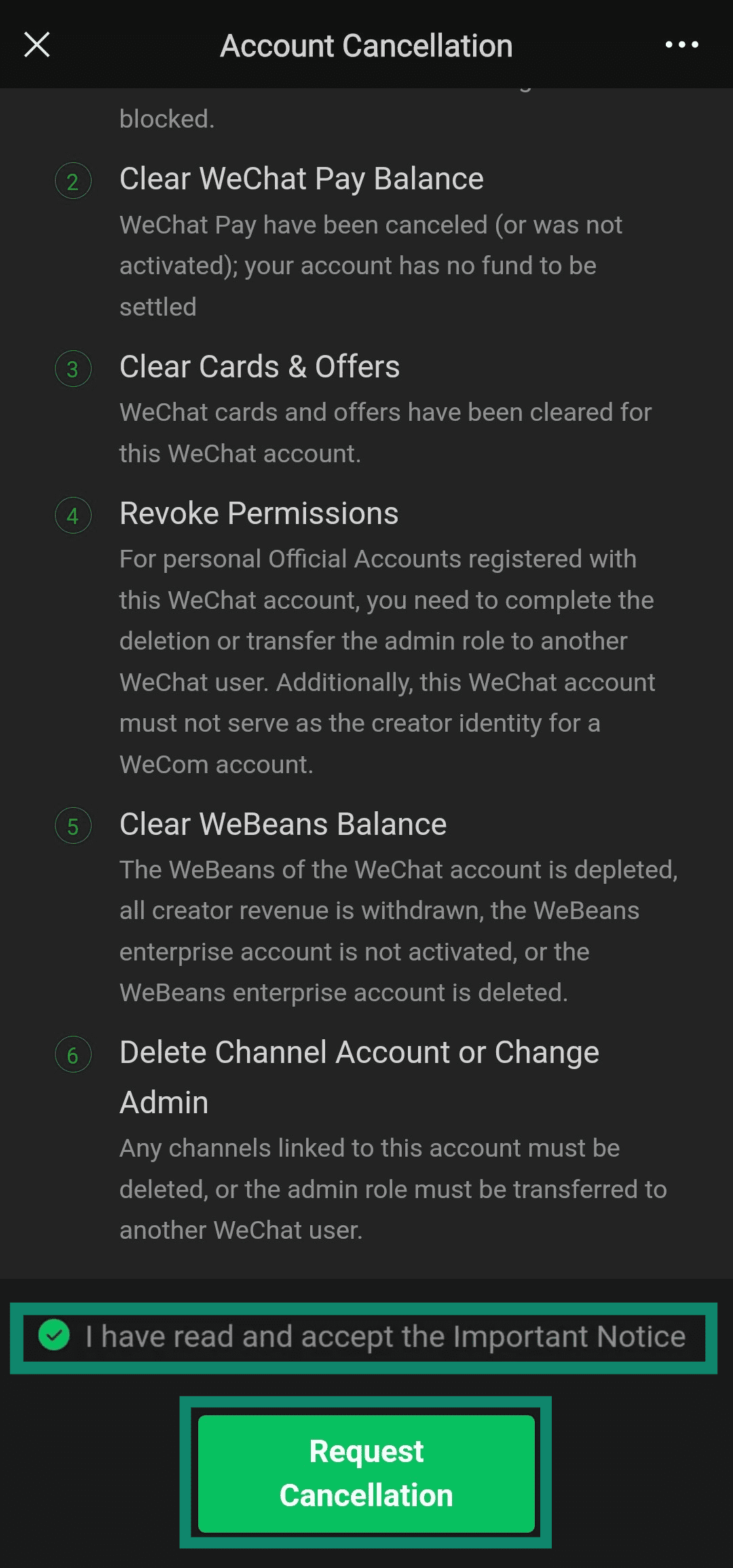 How to delete your WeChat account permanently