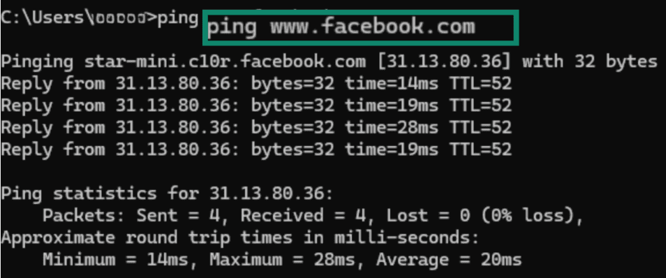 How to ping an IP address