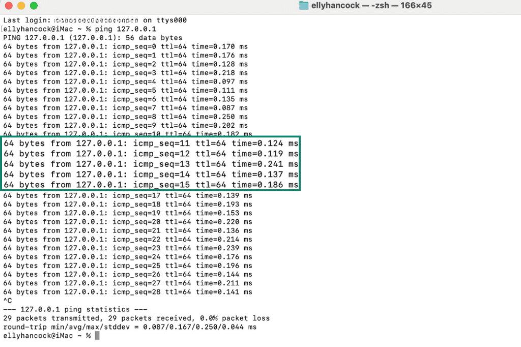 How to ping an IP address