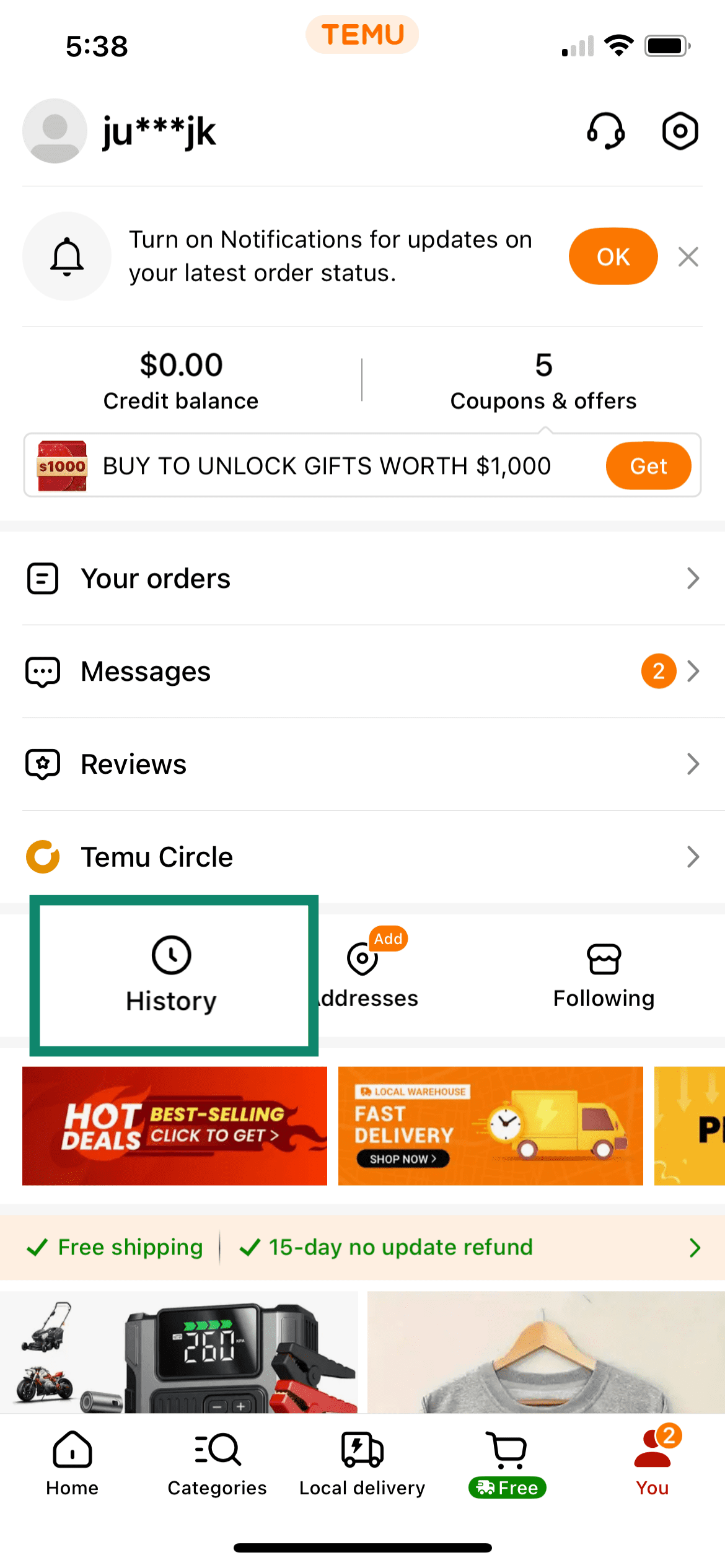 How to permanently delete your Temu account