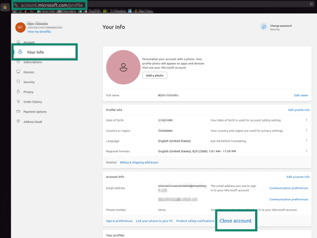 Step-by-step guide on how to delete Microsoft account