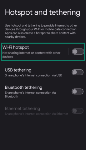 What is a personal hotspot, and how does it work?