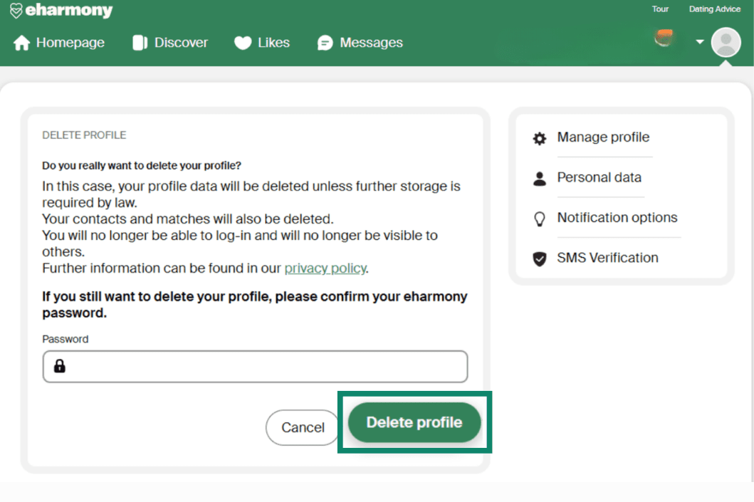 How to delete your eharmony account easily