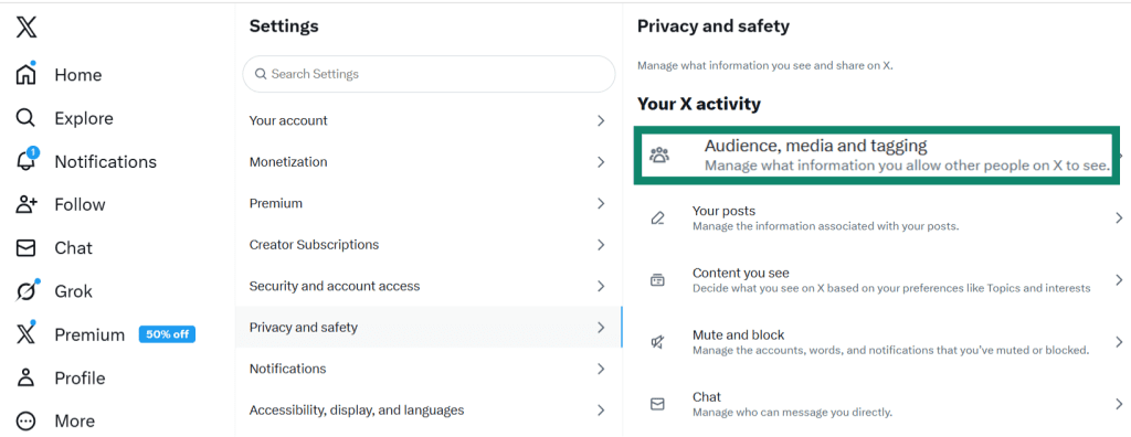 Simple steps on how to make your X account private