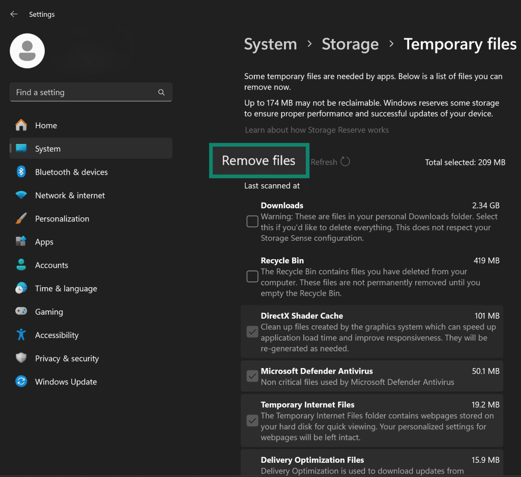 How to delete temporary files easily and free up space